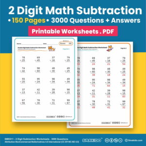 Printable 2 Digit Math Subtraction Worksheets - Smakido