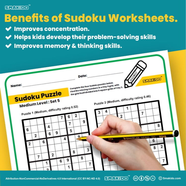 Printable Sudoku Game- 480 Puzzles With Answer Keys (Medium Level ...